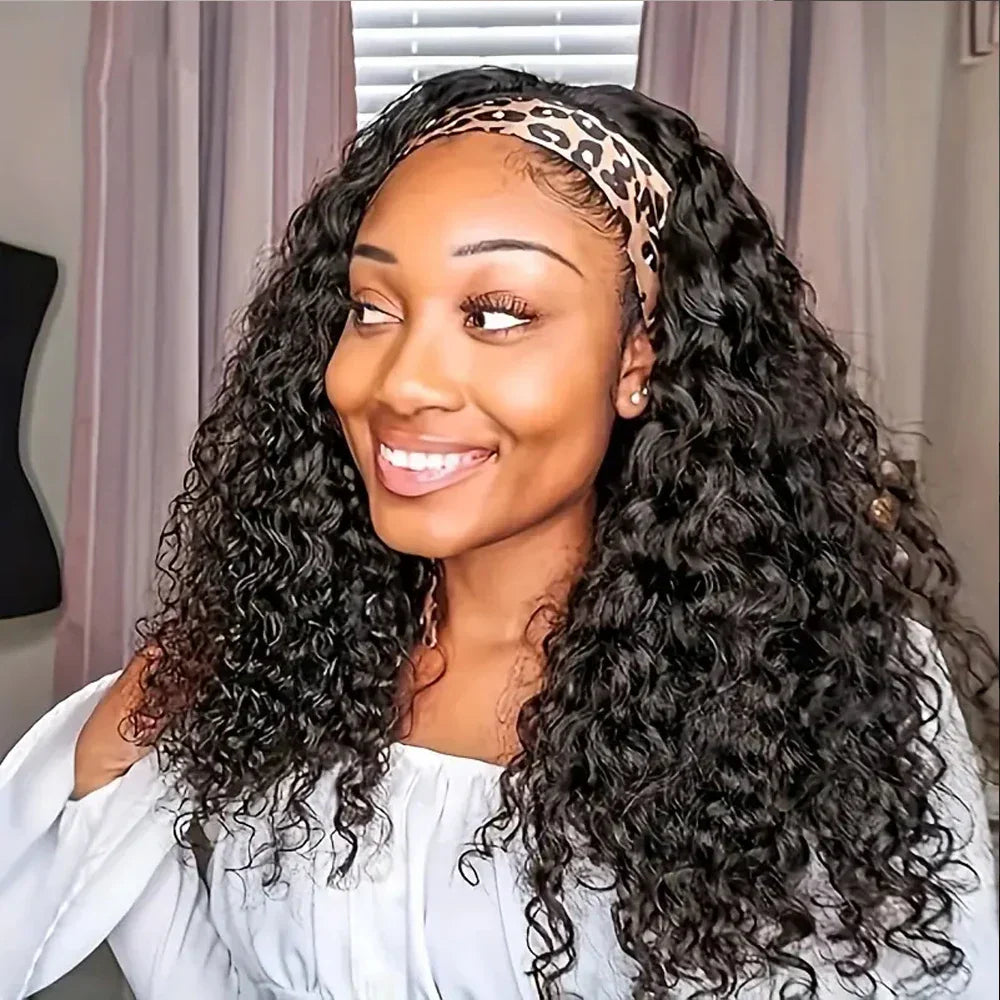 Headband Wig Water Wave Human Hair Wigs – EVERLAN STORE